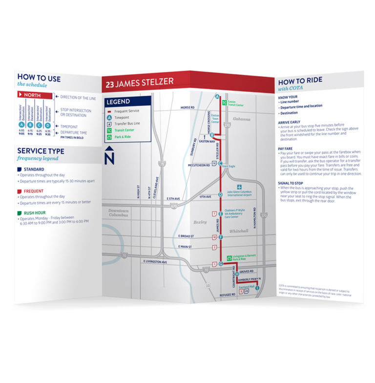 COTA Bus Route Maps | MERJE DESIGN